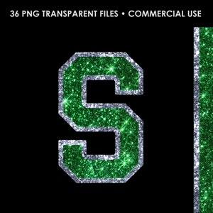 Glitter Sport Alphabet Png Clip Art, Green Glitter Letters Png ...