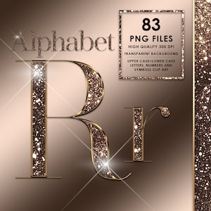 Glitter Alphabet PNG, Glam Letters Png, Bling Alphabet, Foil, Diamond ...