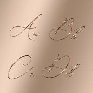 Rose Gold Alphabet PNG, Gold Foil Alphabet, Gold Lettering, Script ...