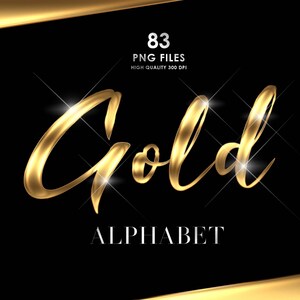 Gold Chrome Alphabet Clipart, Gold Alphabet PNG, Metallic Letters ...