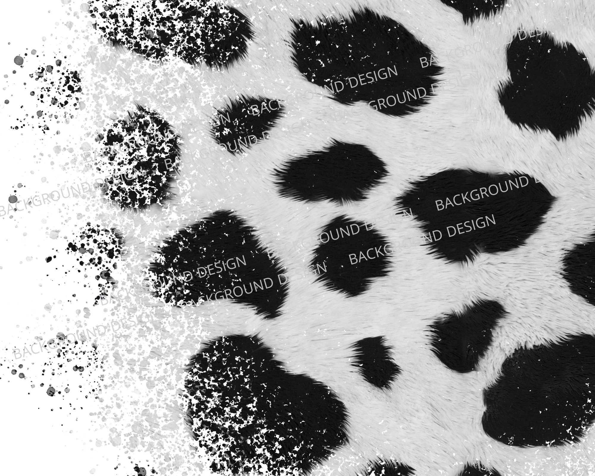 Cowhide Background Png Distressed Cow Print Frame Png Animal - Etsy