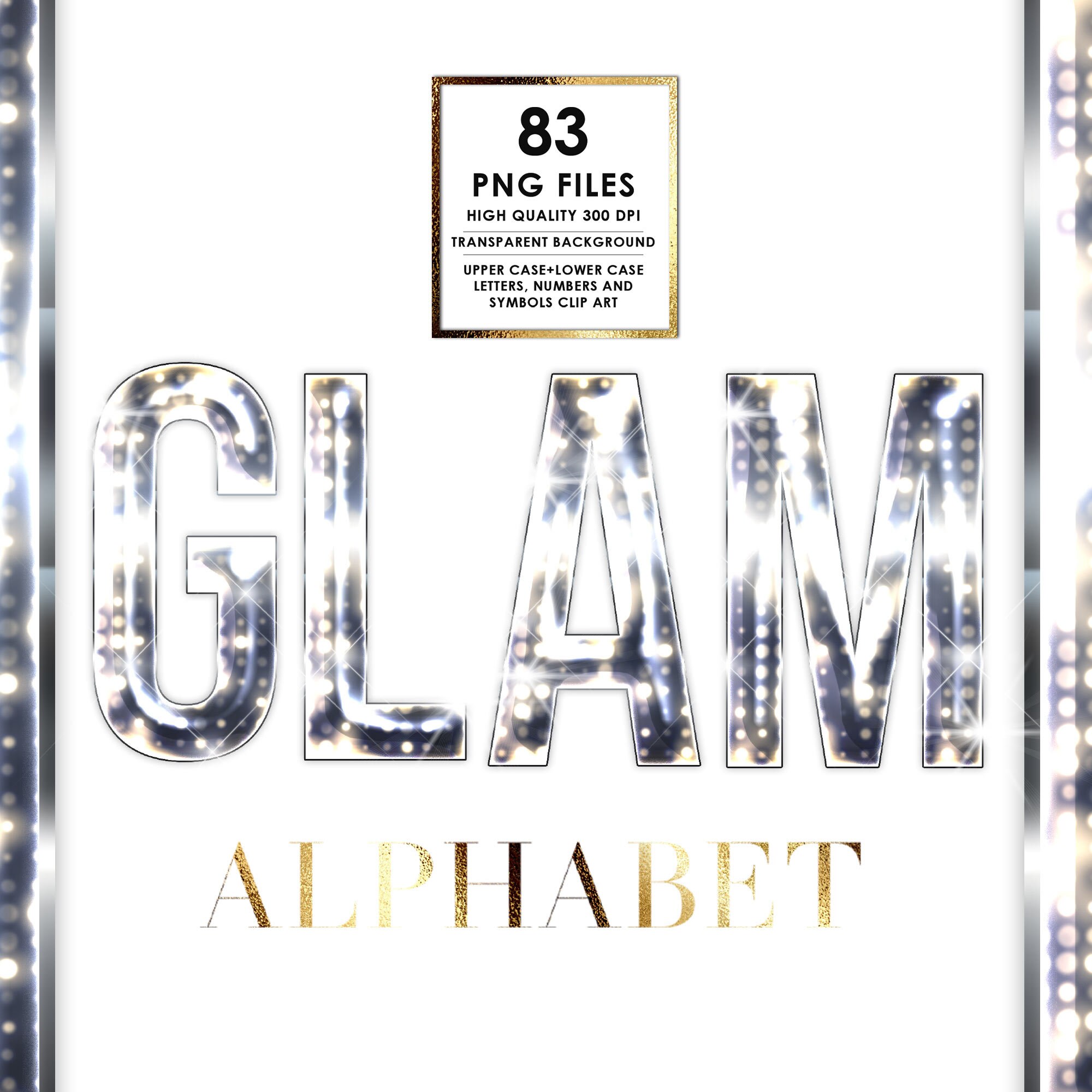 Glitter Silver Alphabet PNG Clip Art, Marquee Letters, Glam Letters ...