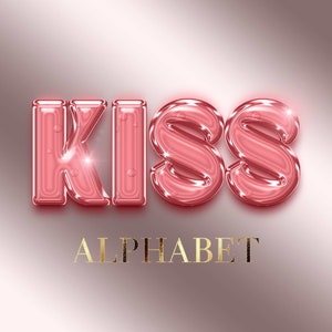 Blush Alphabet Png Clip Art, Pink Foil Alphabet Pngglitter Chrome ...
