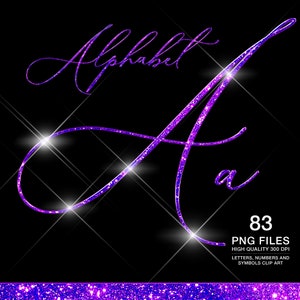 Glitter Purple Alphabet Png, Diamond Alphabet PNG, Purple Letters, Glam ...