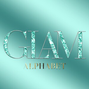 Turquoise Diamond Alphabet PNG Clipart, Glitter Alphabet PNG, Glam ...