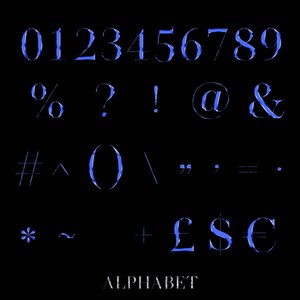 Royal Blue Chrome Alphabet PNG Clip Art, Blue Chrome Letters Png ...