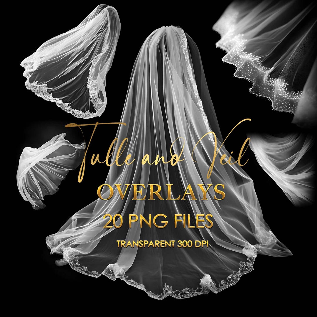 Wedding Veil Photo Overlays Png, Bridal Veil Effect, Flowing White Veil ...