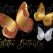 Glitter Gold Foil Butterfly Clipart Gold Foil Design - Etsy