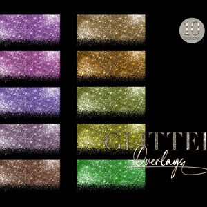 Glitter Confetti Overlays, Sparkling Glitter Borders Clipart, Magic ...