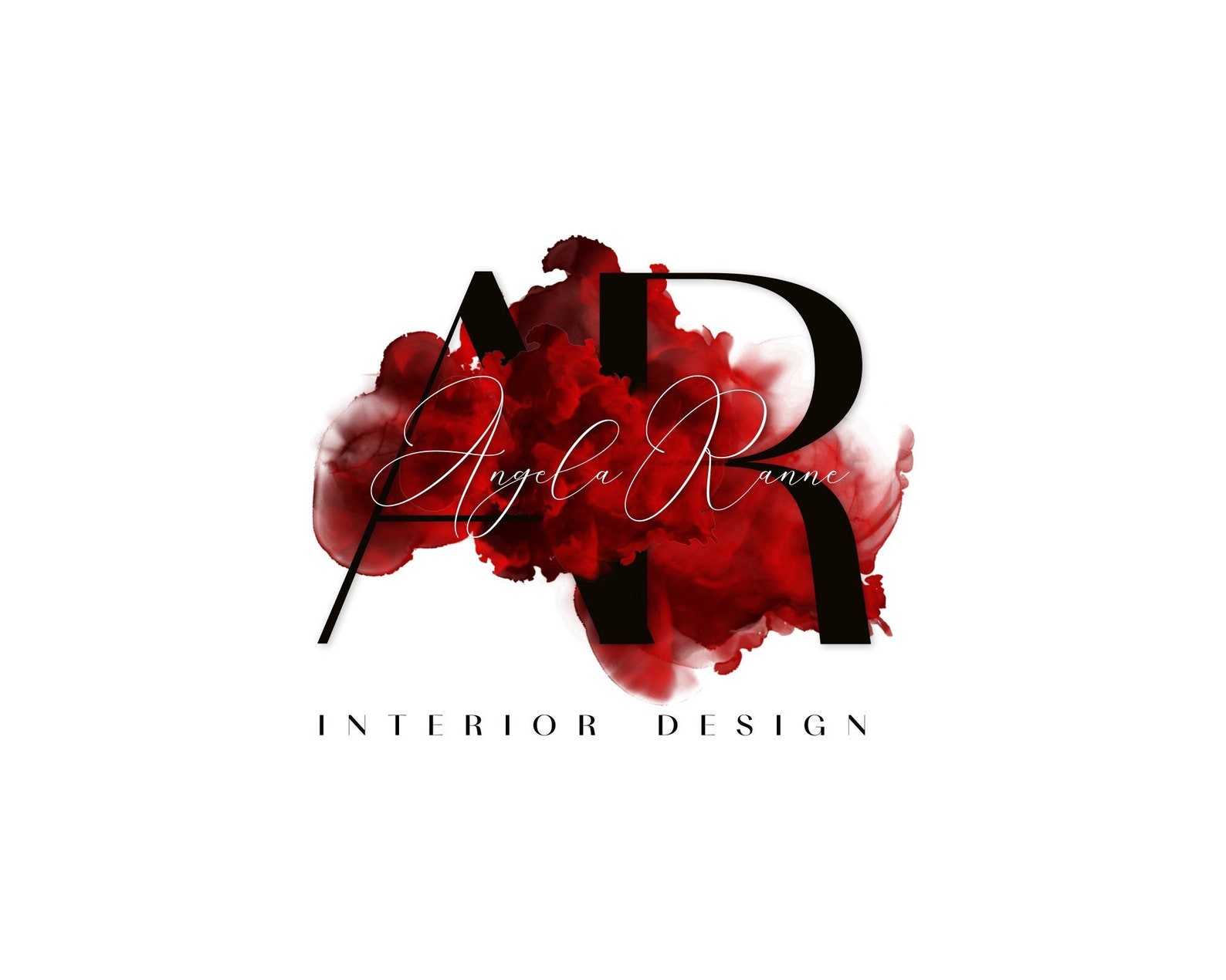 Beauty Logo Premade Logo Design Red Smoke Logo Boutique - Etsy