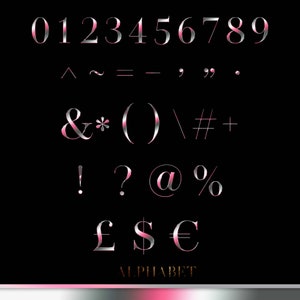 Pink Metallic Alphabet PNG Clipart, Pink and Silver Chrome Alphabet ...