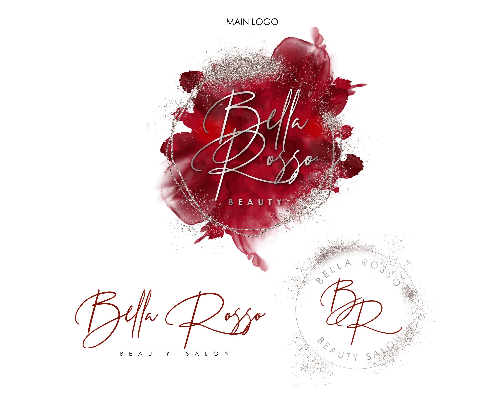 Beauty Logo Premade Logo Design Red Smoke Logo Boutique | Etsy