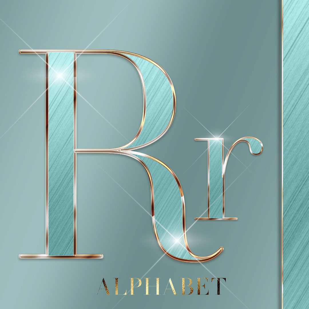 Blue and Gold Alphabet Png Clip Art, Chrome Alphabet Png, Glitter ...