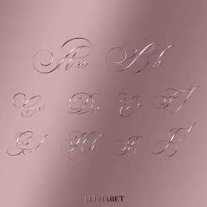 Rose Gold Alphabet Png Clip Art, Pink Alphabet PNG, Rose Gold Chrome ...