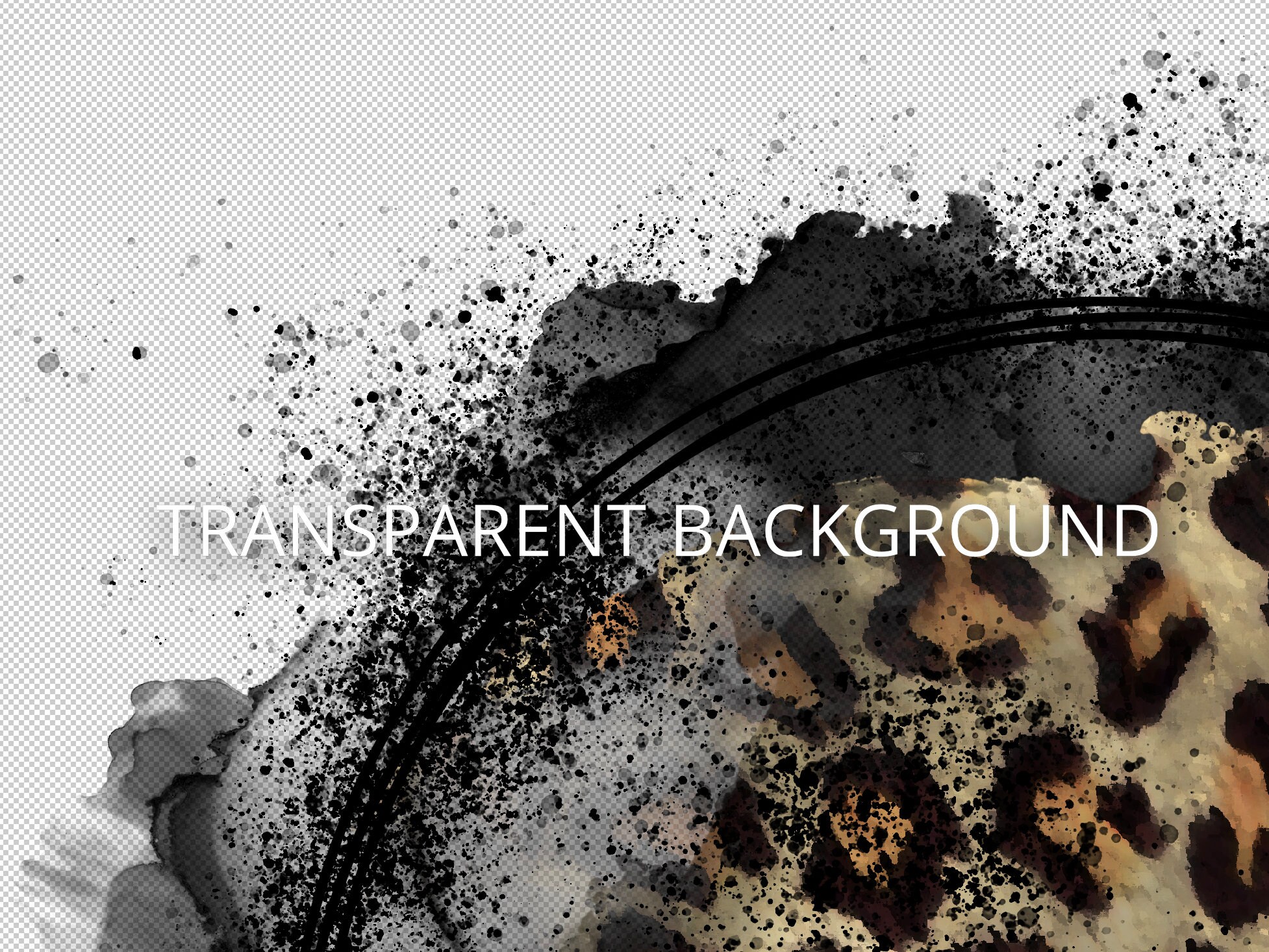 Distressed Leopard Background, Logo Background Png, Brush Stroke Png ...