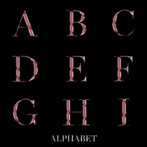 Rose Gold Chrome Alphabet PNG Clip Art, Pink Chrome Letters Png ...