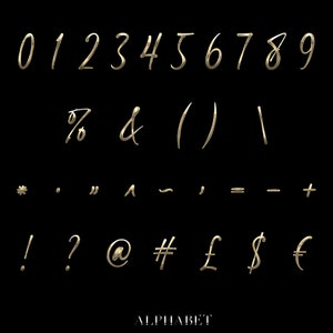 Gold Alphabet PNG, Gold Chrome Alphabet Clipart, Glitter, Script ...