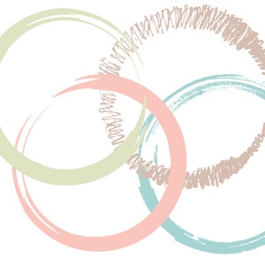 Pastel Circles Clipart, Watercolor Circle Frame, Logo Background Png ...