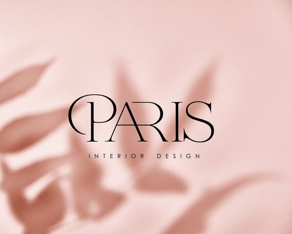 Text Logo Premade Logo Design Interior Design Logo Elegant - Etsy