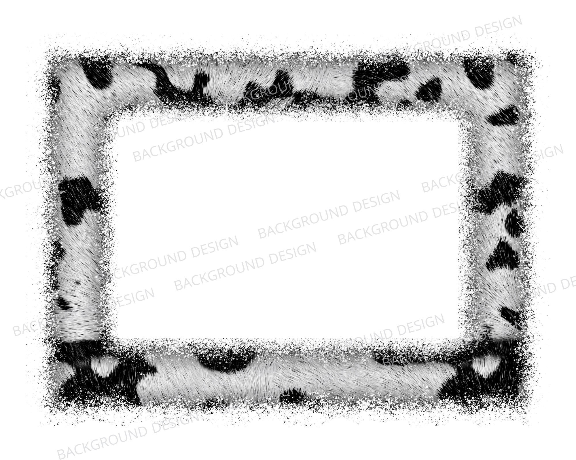 Distressed Cowhide Frame PNG Cow Print Frame Png Grunge | Etsy