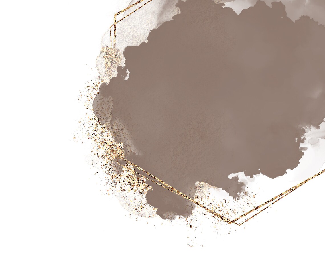 Logo Background Png Brown Brush Stroke Png Glitter Brown - Etsy