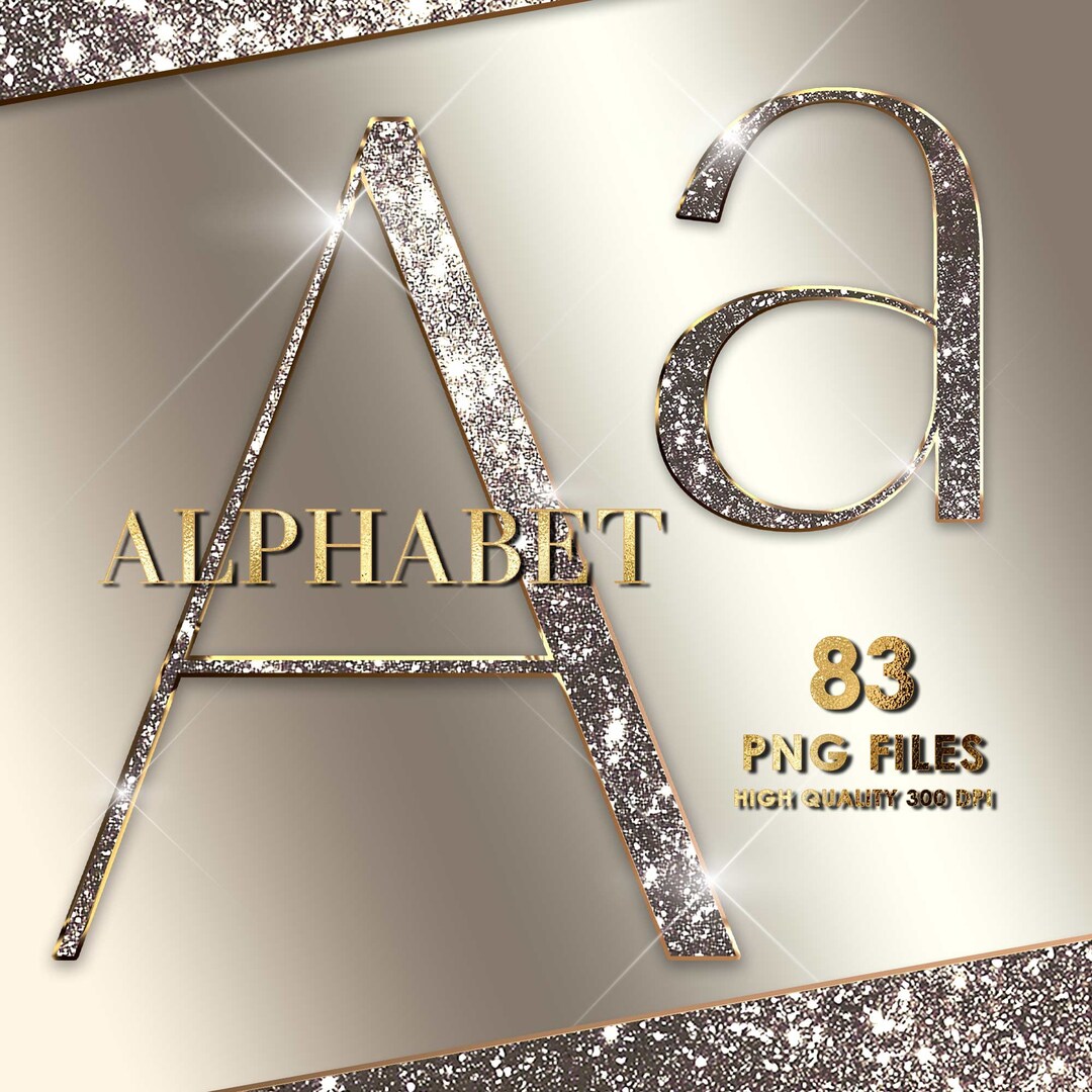 Glitter Alphabet PNG, Diamond Alphabet PNG, Glam Alphabet Clipart ...