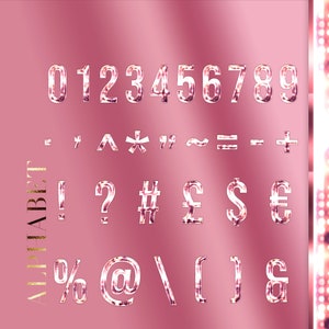 Glitter Pink Alphabet PNG Clip Art, Marquee Letters, Glam Alphabet ...