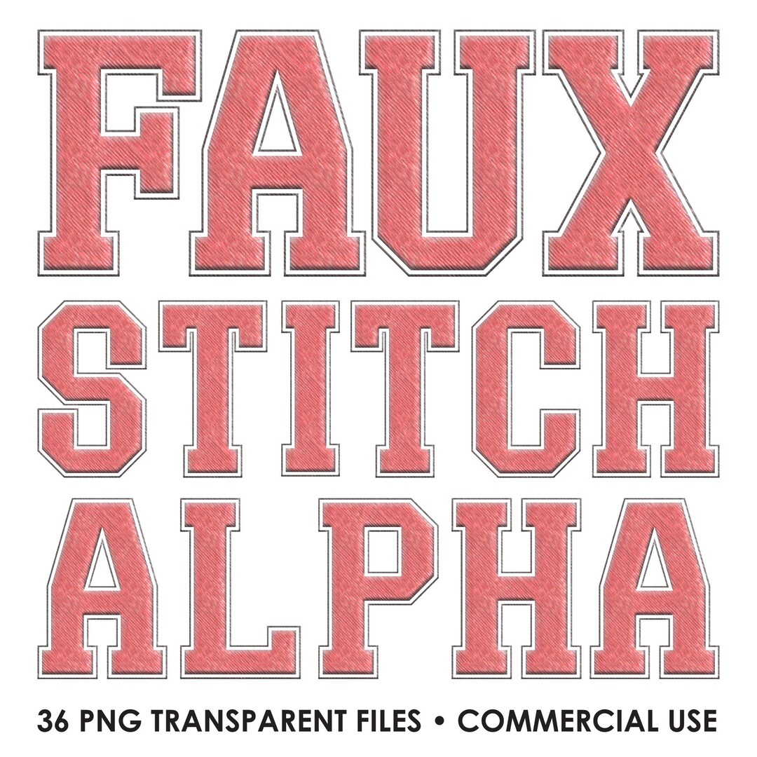 Pink Faux Embroidery Stitch Chenille Letters Clip Art, Sports College ...