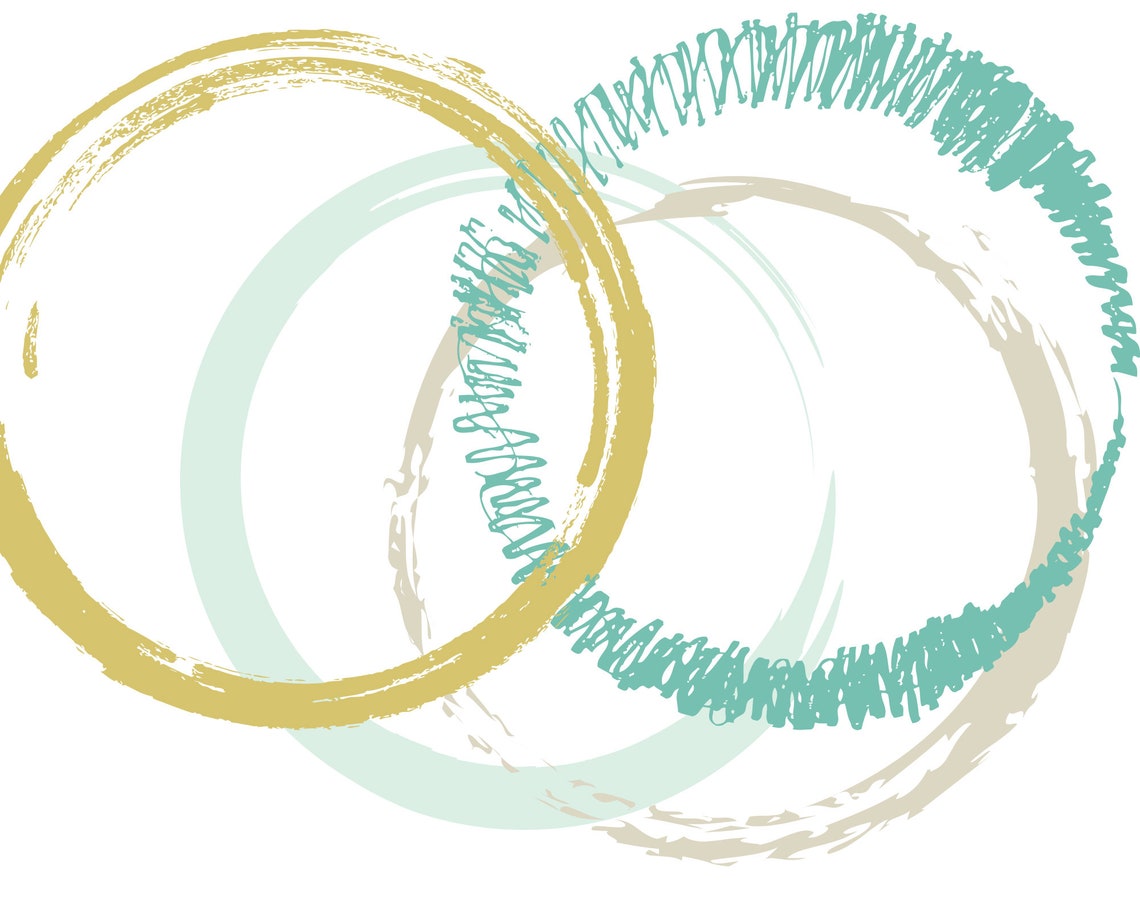 Pastel Circles Clipart Watercolor Circle Frame Logo - Etsy