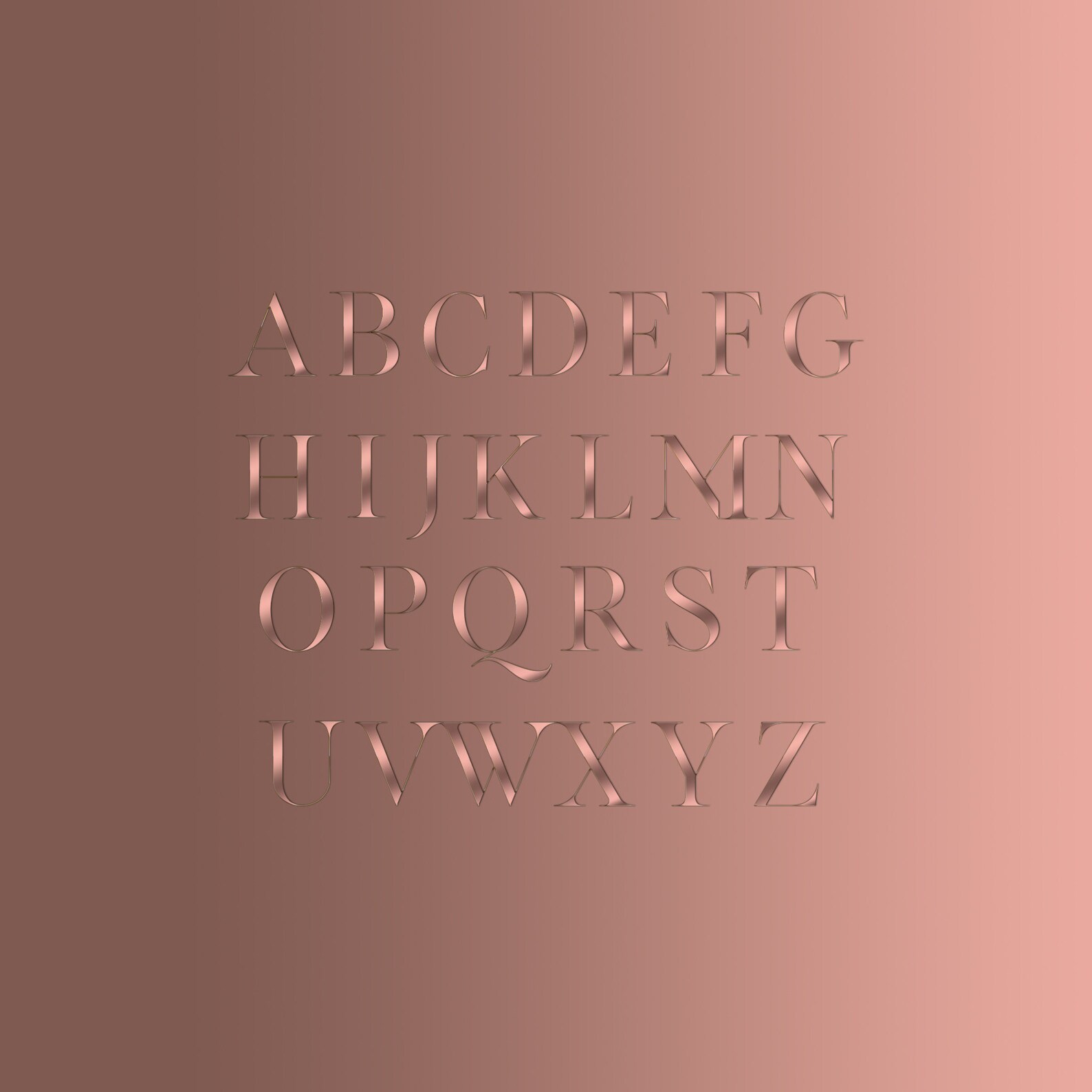 Rose Gold Alphabet PNG Clipart, Rosegold Metallic Alphabet, Glam ...