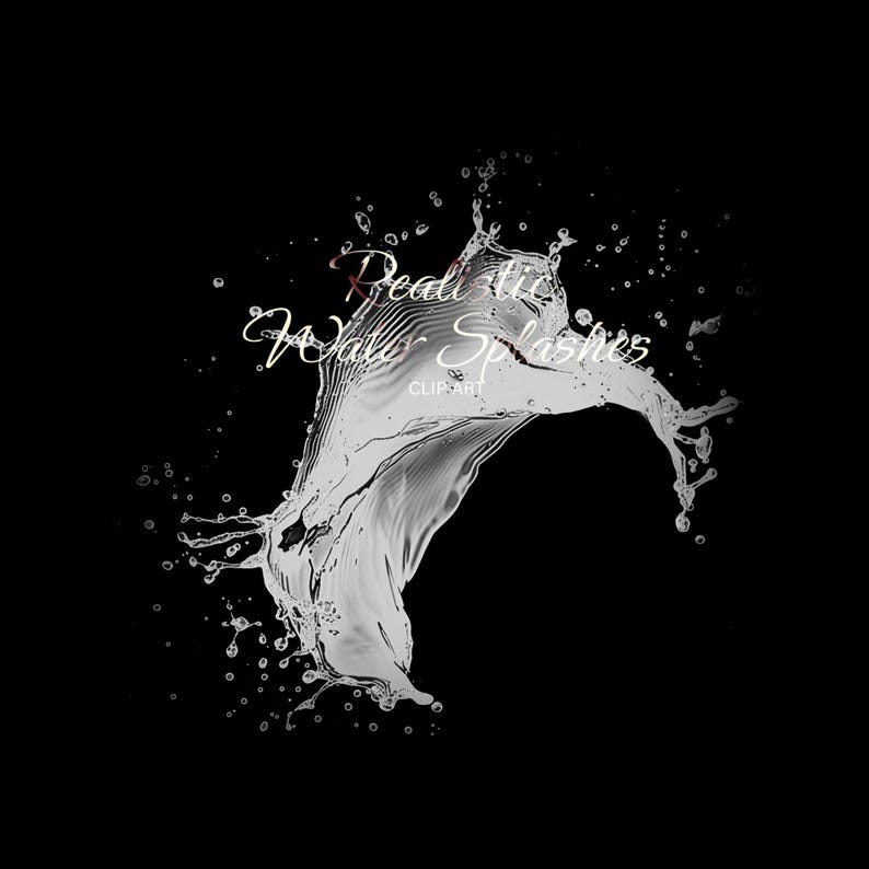 Realistic Water Splash Overlays, Transparent Background, Photoshop ...