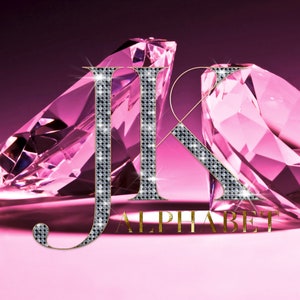 Glitter Diamond Alphabet PNG Clip Art, Glam Letters, Diamond Letters ...
