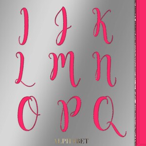 Hot Pink Alphabet PNG, Glitter Alphabet, Script, Pink and Gold Alphabet ...
