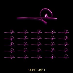 Neon Pink Alphabet Png Clip Art, Pink Alphabet PNG, Glitter, Glow ...