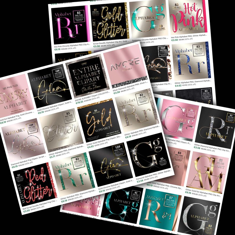 ENTIRE ALPHABET Clipart COLLECTION - All Past and Future Letters ...