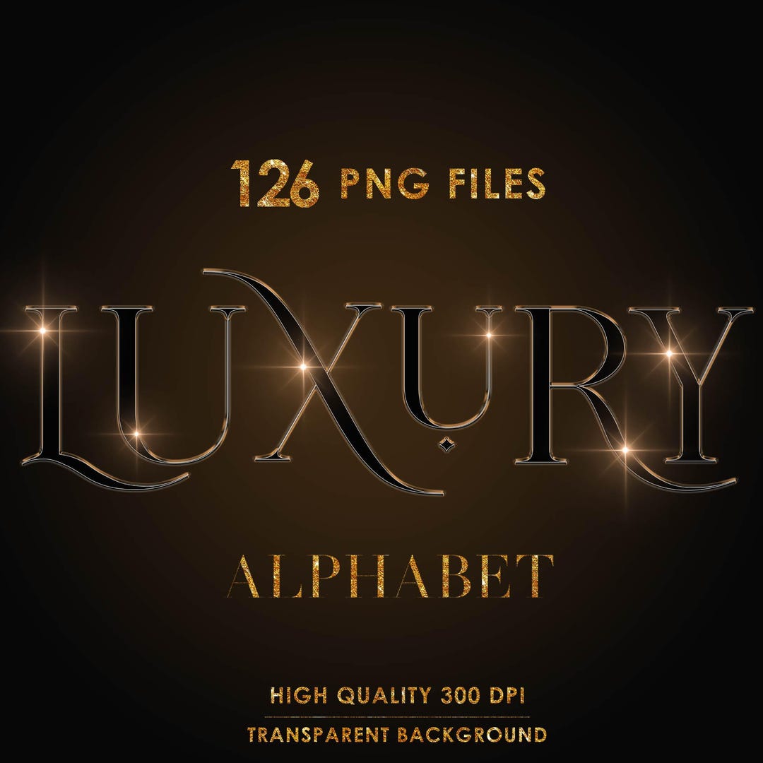 Luxury Black Chrome Alphabet Clipart, Black Alphabet Png, Glam Metallic ...