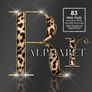 Leopard Pattern Alphabet Png Clip Art, Animal Skin Letters, Gold Chrome ...