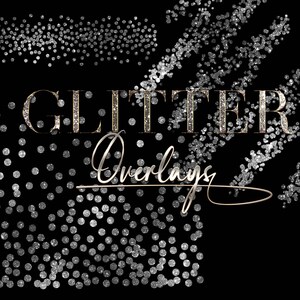 Silver Glitter Confetti Clipart, Glitter Overlays, Silver Frames Png ...