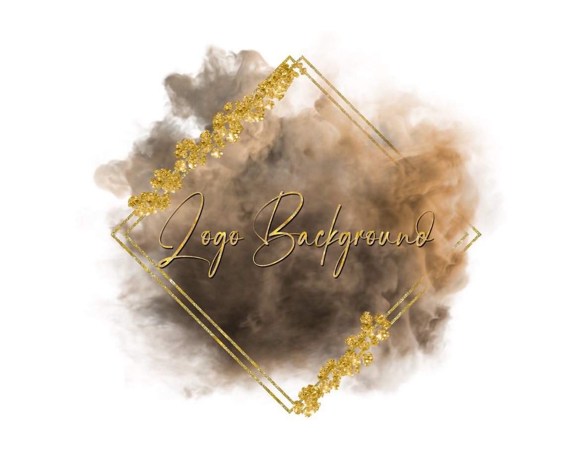 Logo Background Png Brown Brush Stroke Png Glitter Brown - Etsy