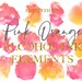 Pink & Orange Watercolor Clipart Pink Alcohol Ink Png - Etsy