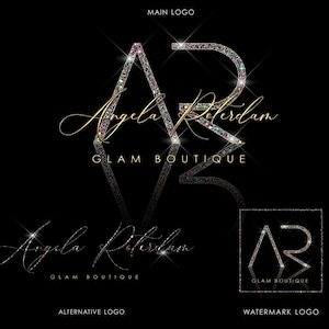 Glam Logo, Premade Logo Design, Beauty Logo, Sparkle Logo, Diamond ...