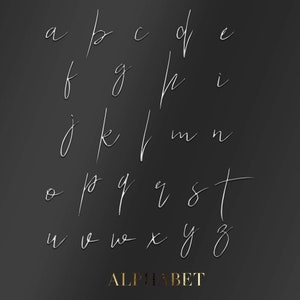 Silver Chrome Alphabet Clipart, Silver Alphabet PNG, Script Metallic ...