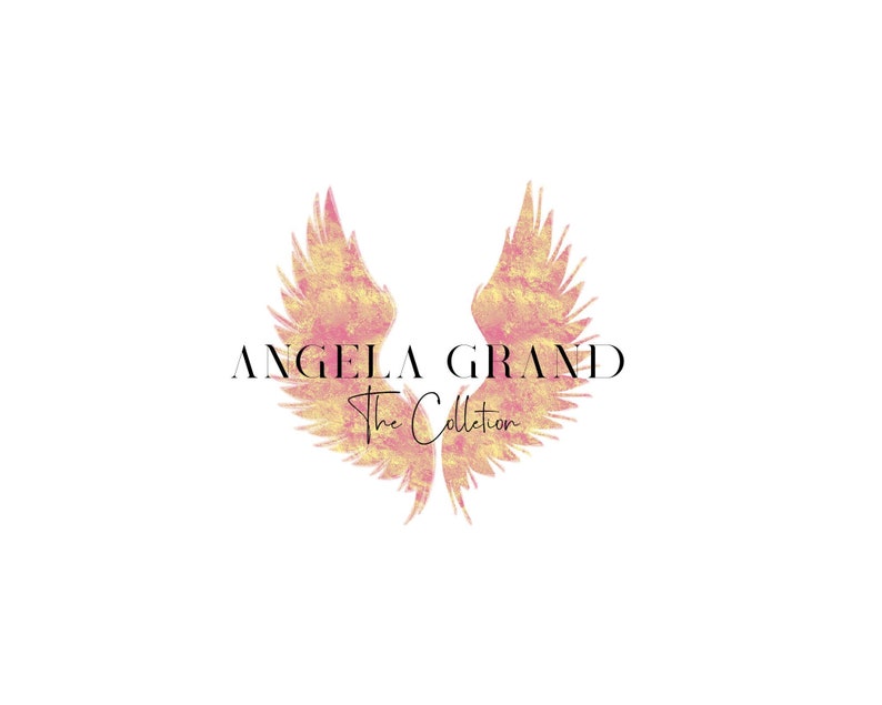 Boutique Logo Nail Logo Angel Wings Logo Beauty Logo Angel - Etsy
