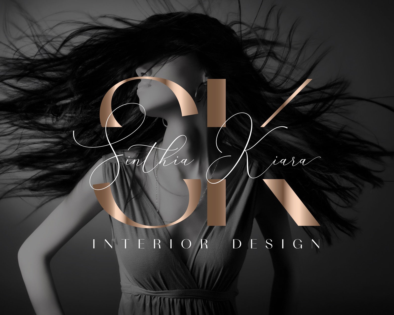 Beauty Logo. Text Logo Premade Logo Design Rose Gold Logo - Etsy