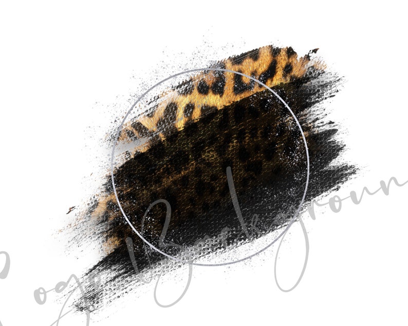 Logo Background Png Leopard Brush Stroke Png Sublimation - Etsy