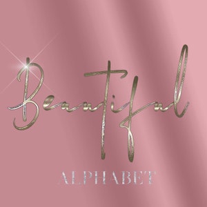 Gold Chrome Alphabet Png Clipart, Brush Letters Png, Gold Script ...