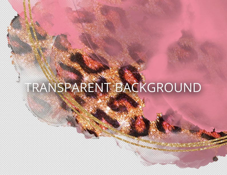 Logo Background Png Leopard Brush Stroke Png Sublimation | Etsy