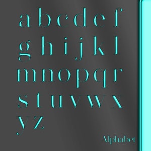 Turquoise Chrome Alphabet PNG, Blue Chrome Letters Png, Glam Alphabet ...