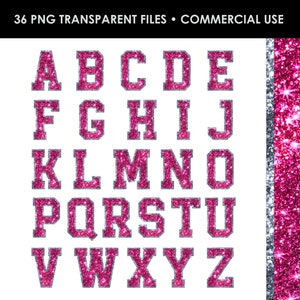 Glitter Sport Alphabet Png Clip Art, Pink and Gray Glitter Alphabet ...