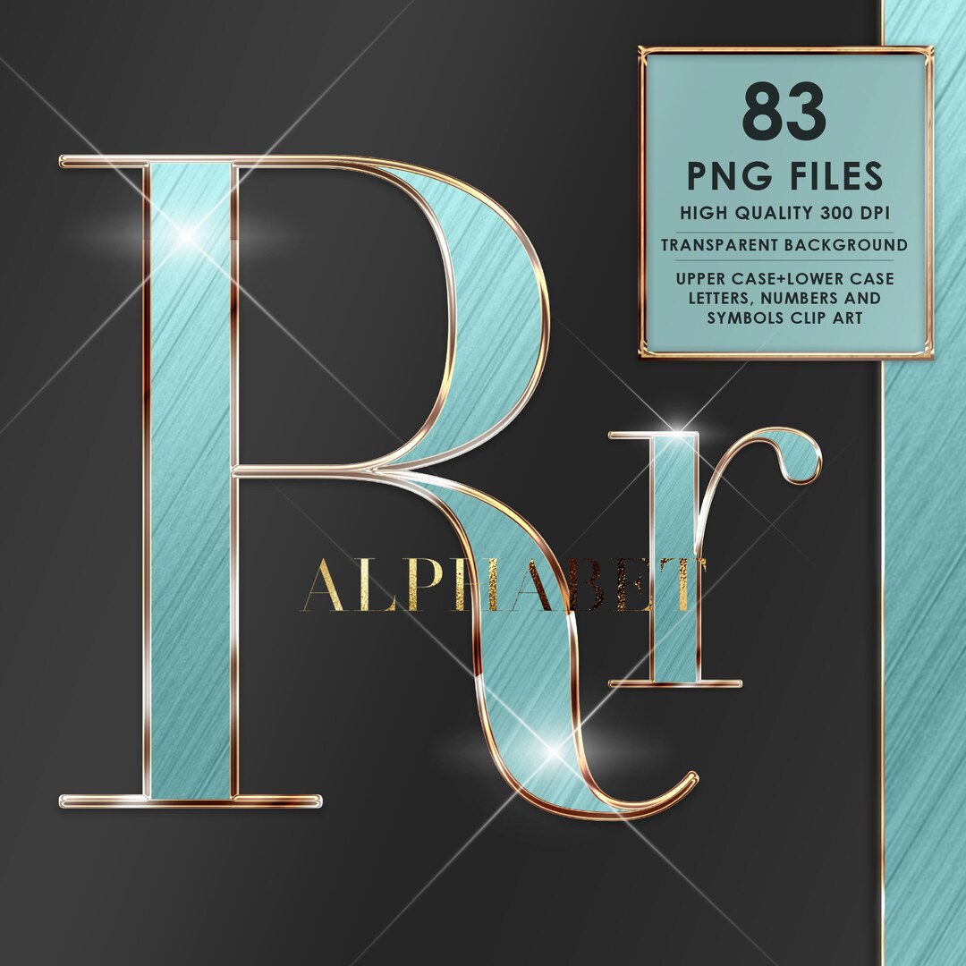 Blue and Gold Alphabet Png Clip Art, Chrome Alphabet Png, Glitter ...